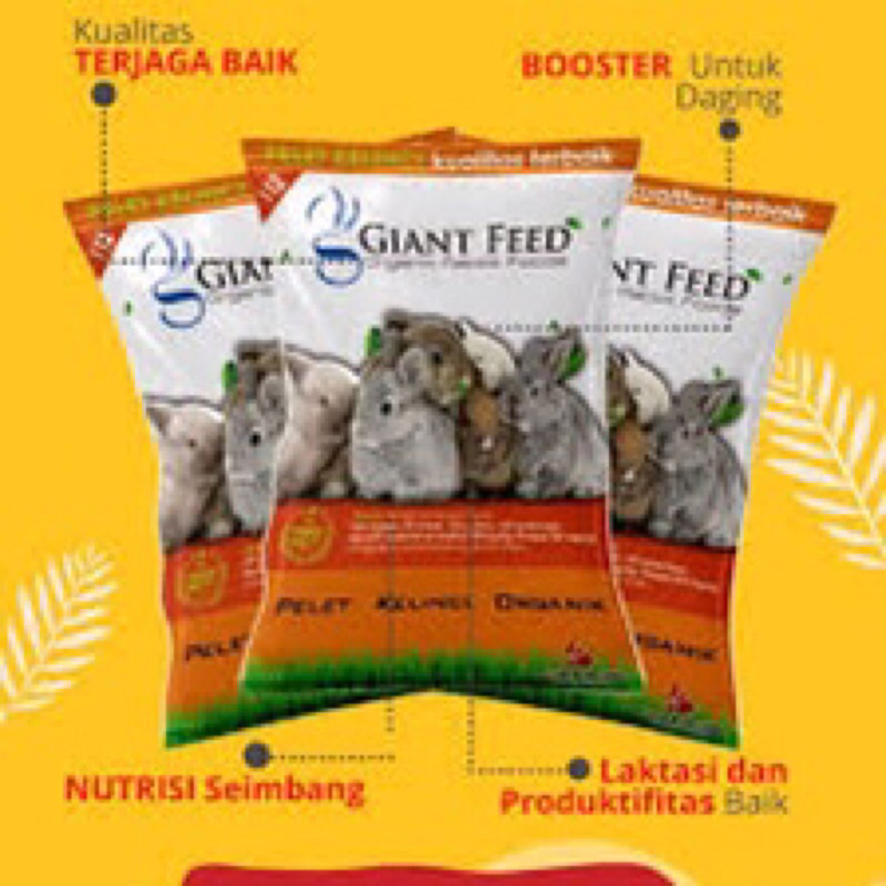 Jual Makanan Pur Pakan Kelinci, Marmut, Chincila Giant Feed 1kg Kemasan ...