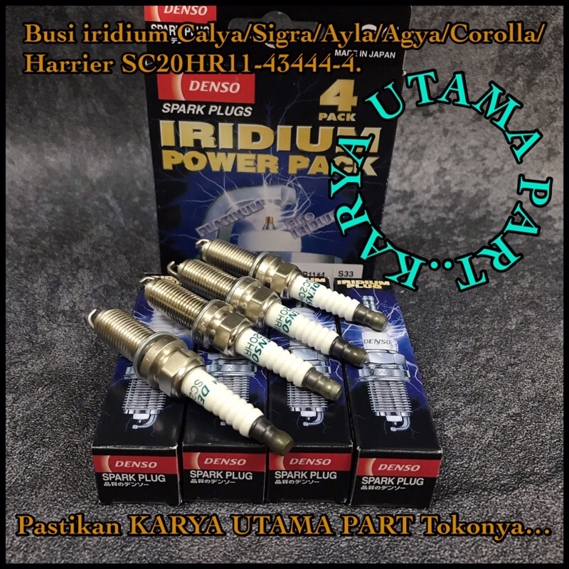 Jual Busi Iridium Calya/Sigra/Ayla/Agya/Corolla/Harrier SC20HR11-43444 ...