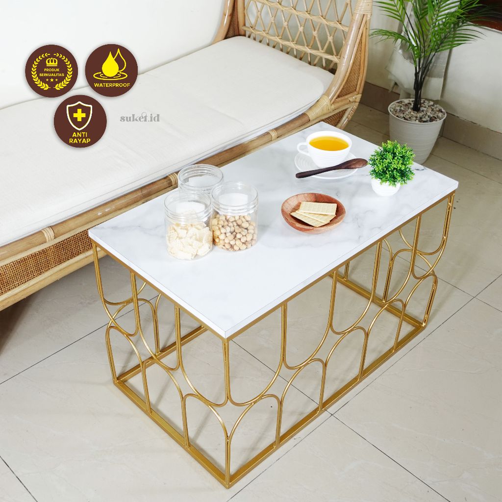 Jual Meja konsol meja Santorini meja ruang tamu rangka besi aesthetic ...