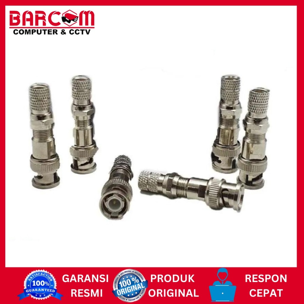 Jual BNC DRAT CONNECTOR ASLI 100% TAIWAN COPPER ORIGINAL BNC CCTV ...