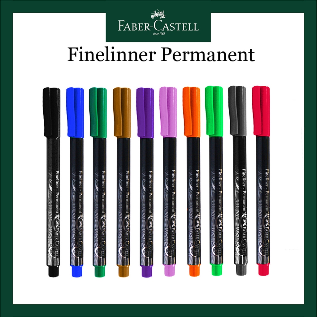 Jual Fineliner Permanent Ink Faber Castell / Tersedia Dalam 10 Warna ...