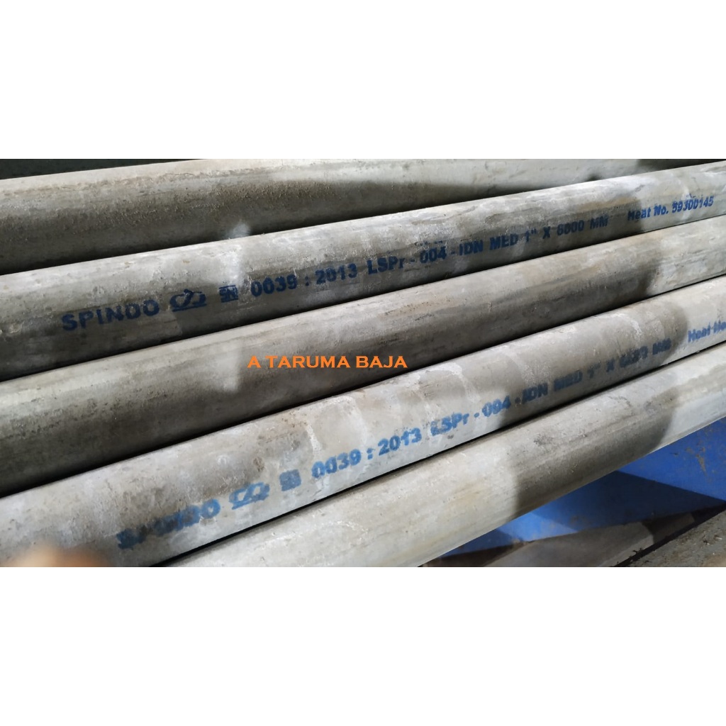 Jual 2 pcs x 3 m, Pipa Galvanis SNI 1/2 inch, Spindo Medium 1/2" SNI ...
