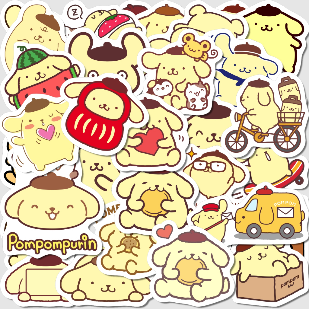 Jual 50PCS Stiker Pompompurin / Vinyl Waterproof Anti Air / Sticker ...