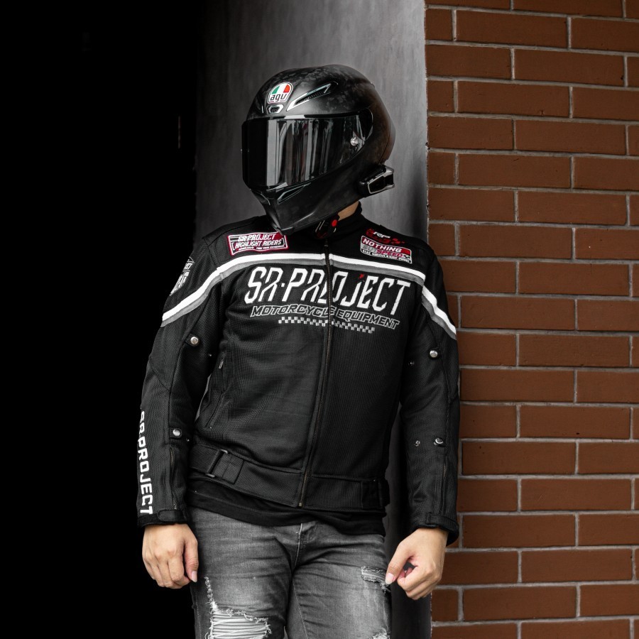 Jual JAKET MESH SR-PROJECT SRPOJECT - Highlight Riders Black Grey ...