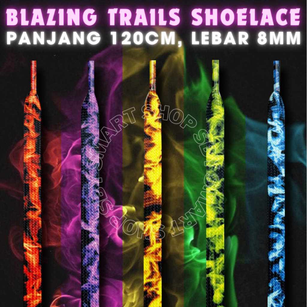 Jual (W) PURE COOL Tali Sepatu PREMIUM Motif Api Panjang 120cm 140cm ...