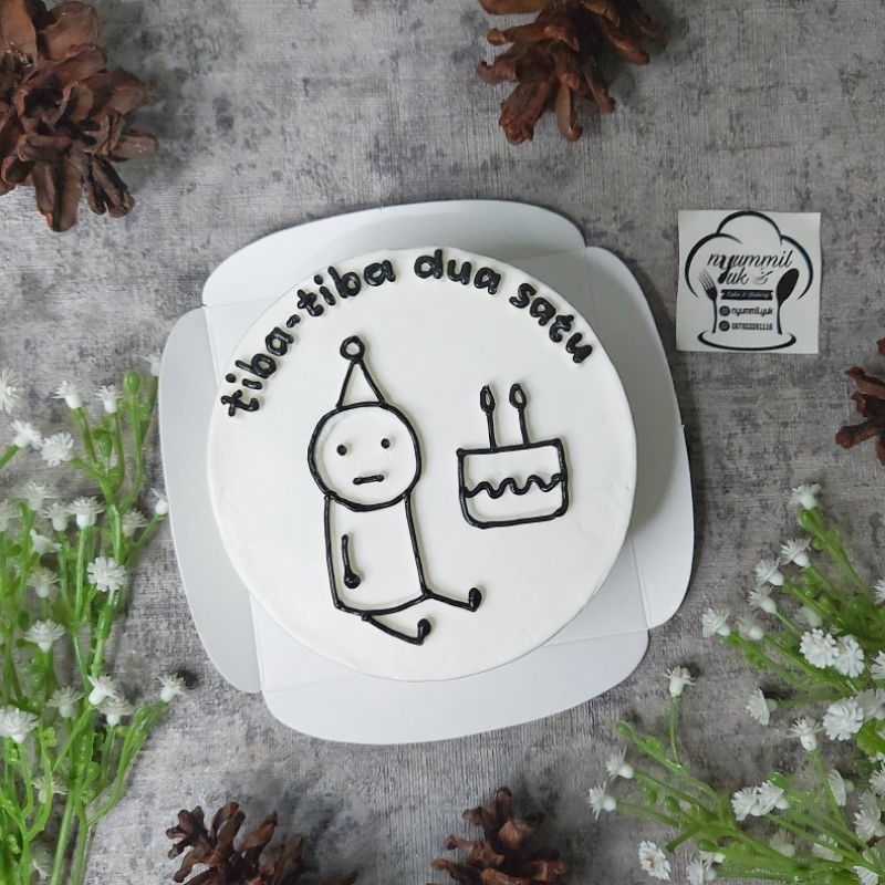 Jual Kue Ulang Tahun Stickman / Custom Cake Stick Figure | Shopee Indonesia