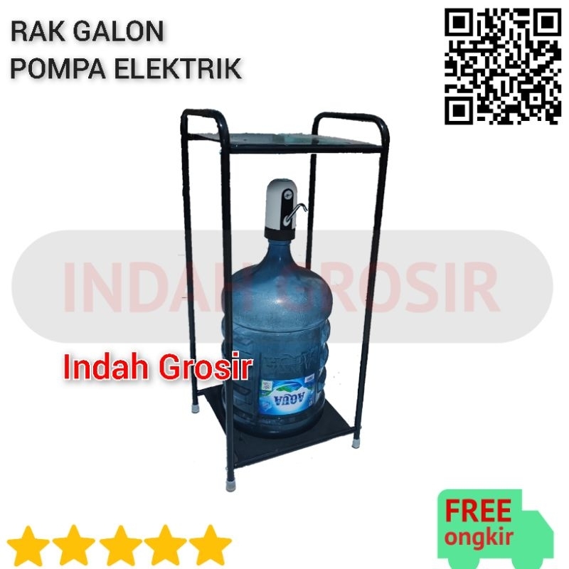 Jual RAK GALON POMPA ELEKTRIK - 2 SUSUN PLAT HITAM | Shopee Indonesia
