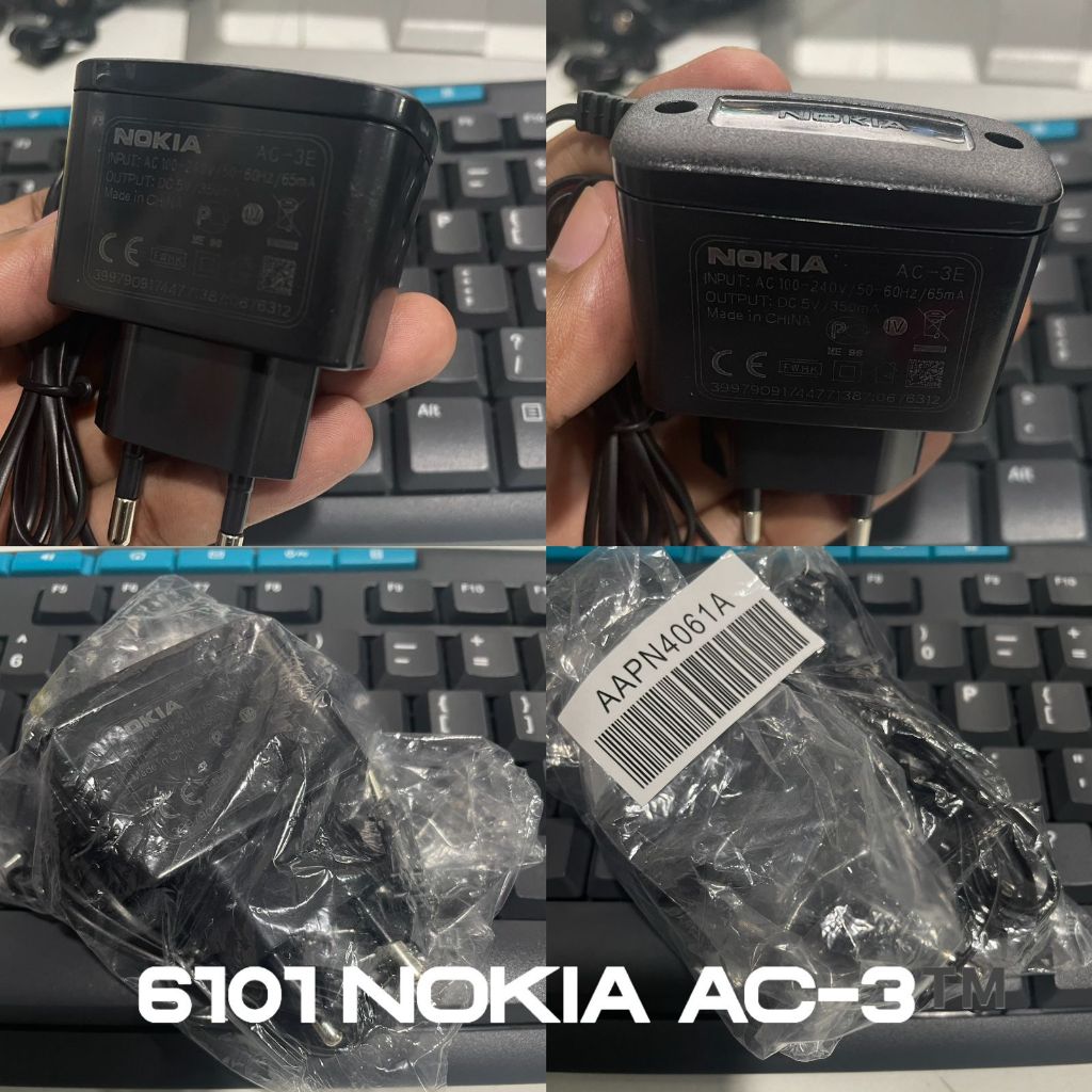 Jual Charger NOKIA N70 / 6101 / AC-3E JARUM BATOK BESAR NON PACKING ...
