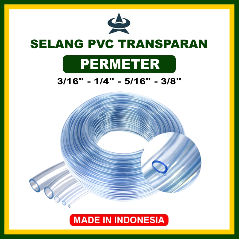 Jual GEMUK Selang Air 1/4 3/16 5/16 3/8 Inch Permeter PVC Tebal Selang Waterpass Selang 1/4 ...