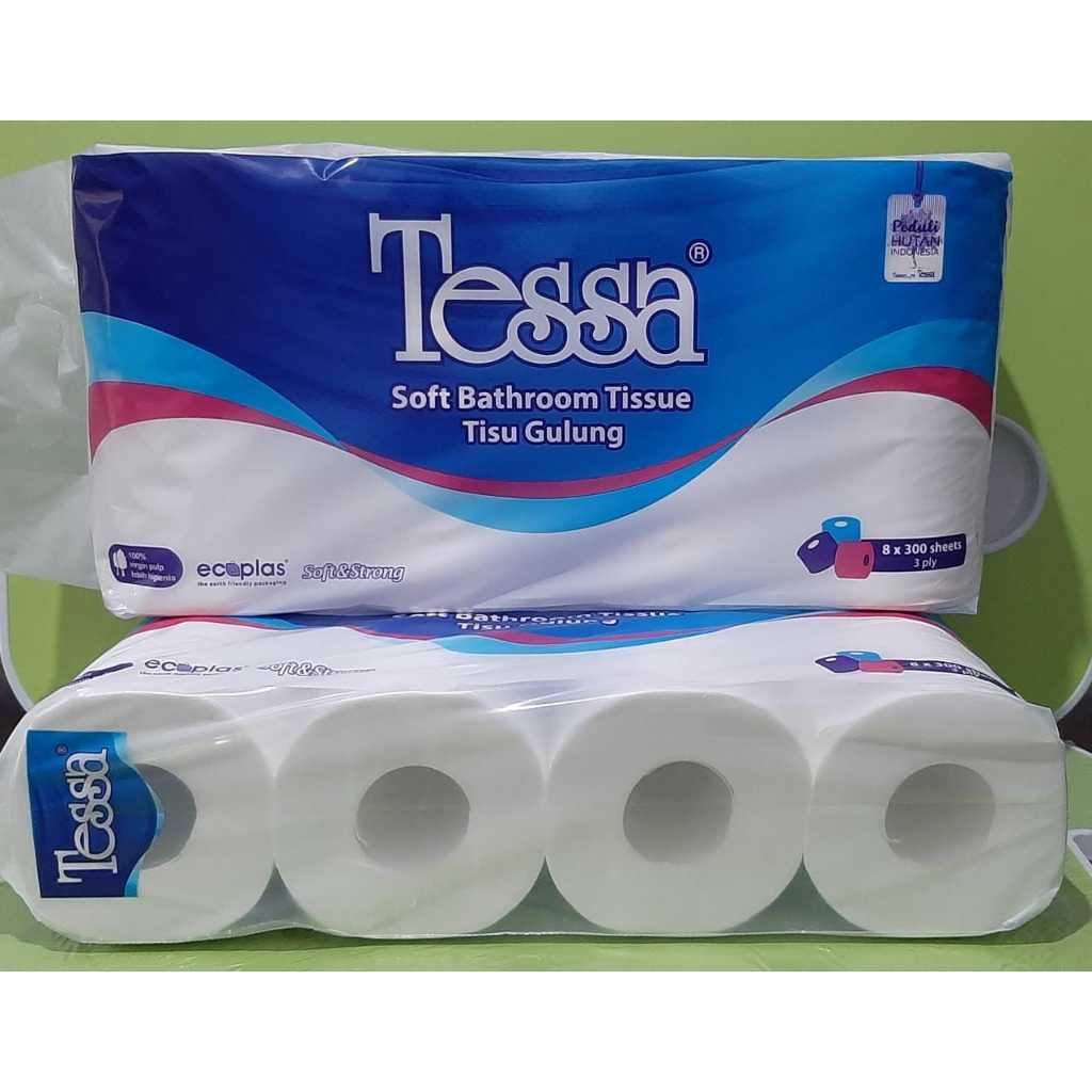 Jual 1 Pack Tessa tisu Toilet isi 8 Roll x 300 Sheets x 3 Ply PB-16 ...