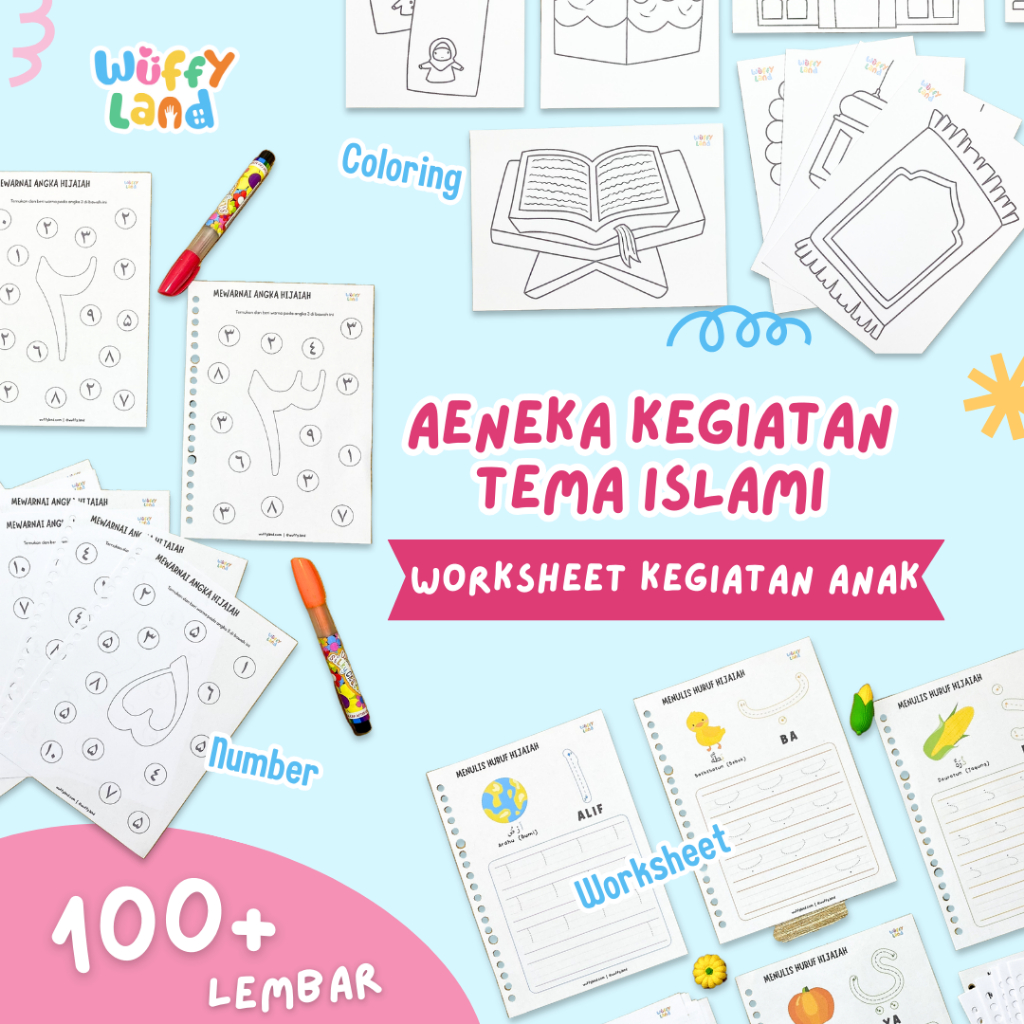 Jual WUFFYLAND Worksheet Islami dengan Beragam Aktivitas Seru Kegiatan ...