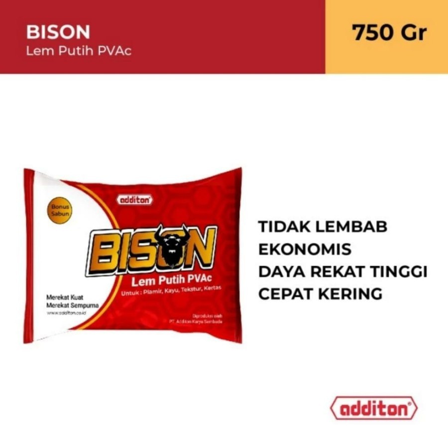 Jual BISON by ADDITON - Lem Putih PVAc Untuk Plamir, Kayu, Kertas ...