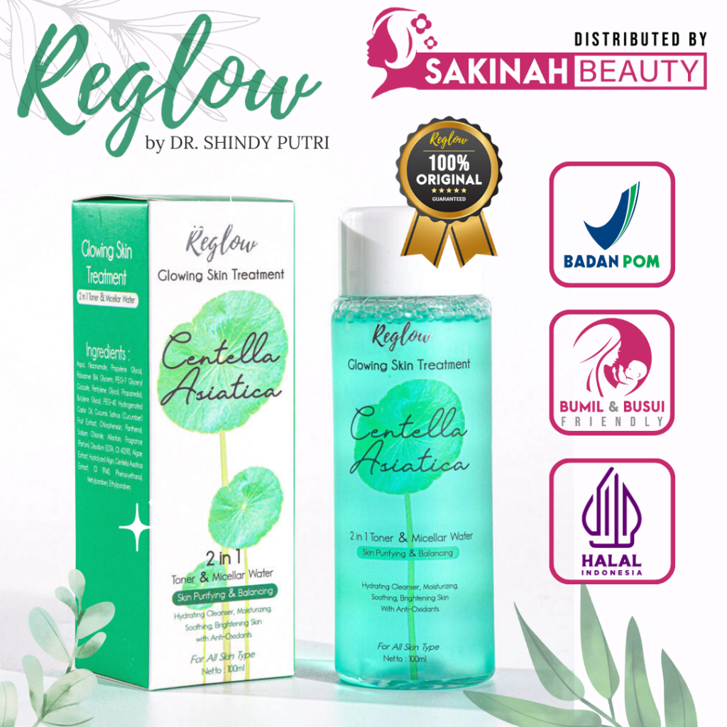 Jual Reglow Toner Glowing 2in1 Toner Dan Micellar Water Toner Reglow ...