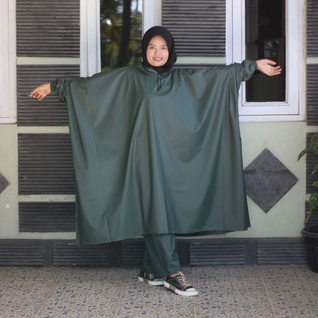Jual Jas Hujan Ponco Kelelawar Pria Wanita Dewasa Bahan PVC Tebal Elastis Kuat Tahan Lama BY ...
