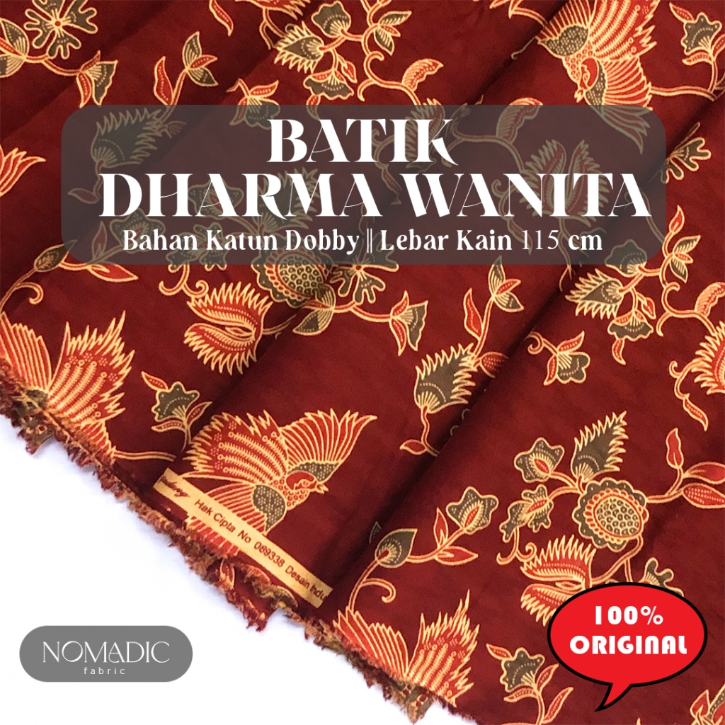 Jual JAY Meter Kain Batik Dharma Wanita Nasional Premium Batik Katun ...
