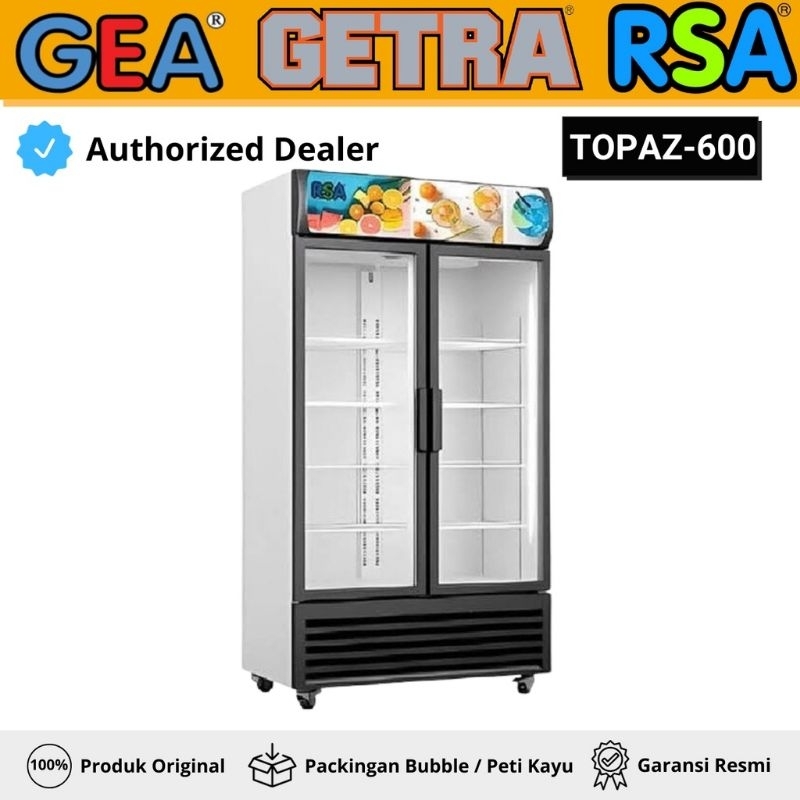 Jual RSA SHOWCASE KULKAS DISPLAY PENDINGIN MINUMAN 2PINTU TOPAZ600 ...