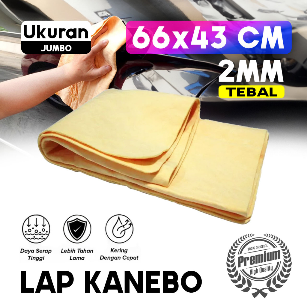 Jual Kain Lap Kanebo Jumbo Ukuran 66x43 Bahan Tebal Serat - Chamois Jumbo / Kanebo Jumbo / Kain ...