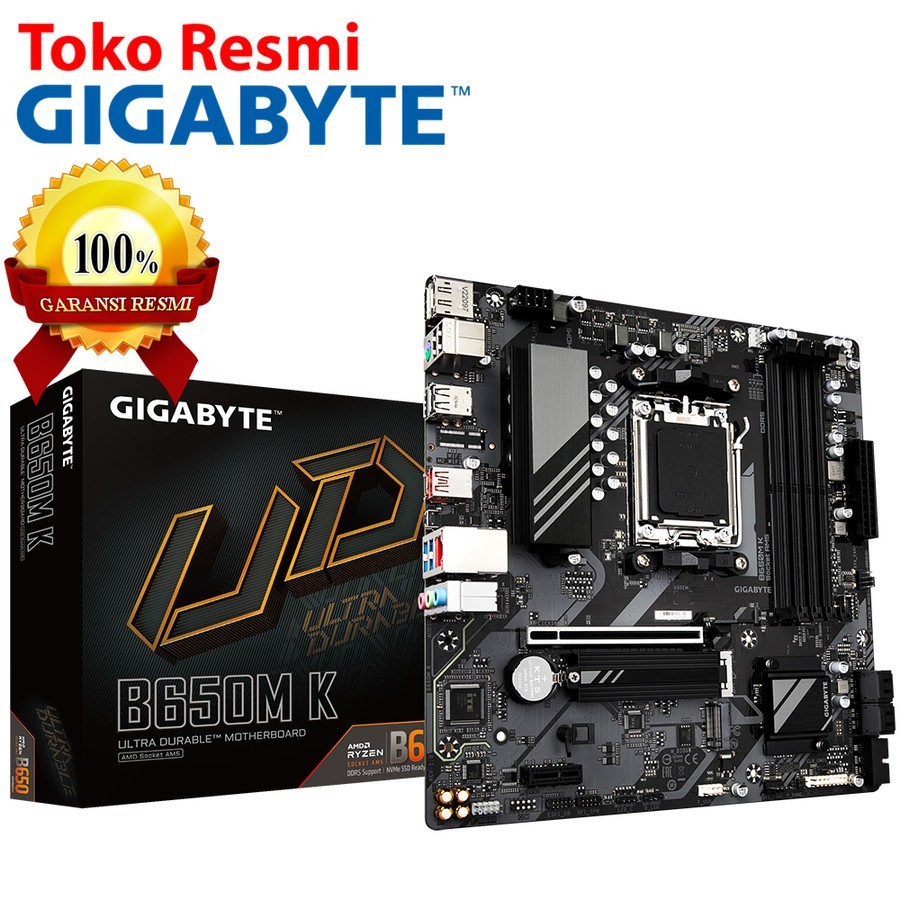 Jual Motherboard Gigabyte B650MK - AM5 mATX DDR5 Gigabyte B650M-K ...