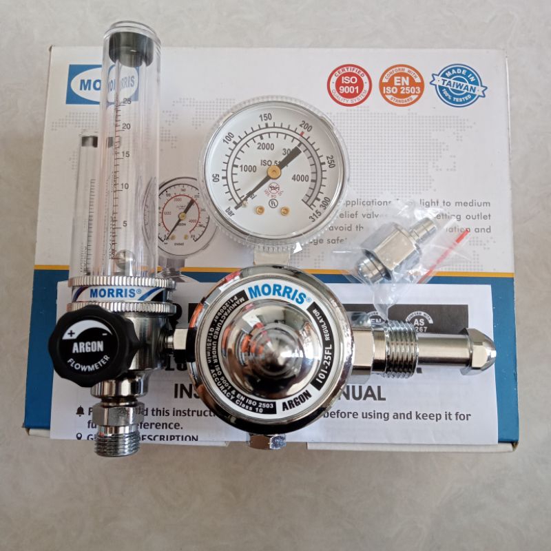 Jual Regulator argon MORRIS 101-fl flowmeter regulator tig welding | Shopee Indonesia