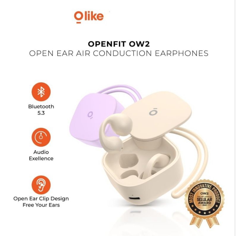 Jual Olike OpenFit OW2 Open Ear Air Conduction Earphones TWS Bluetooth ...