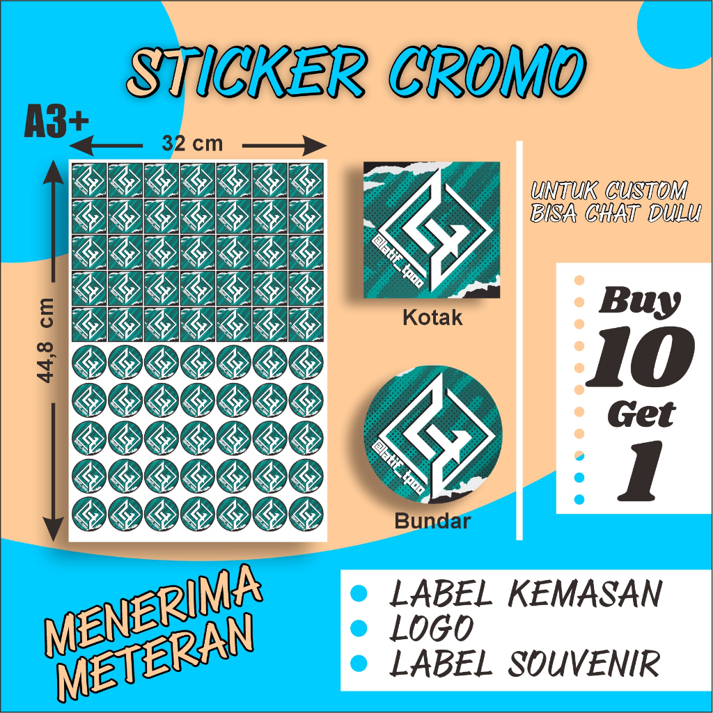 Jual sticker ukuran A3+ cutting | Shopee Indonesia