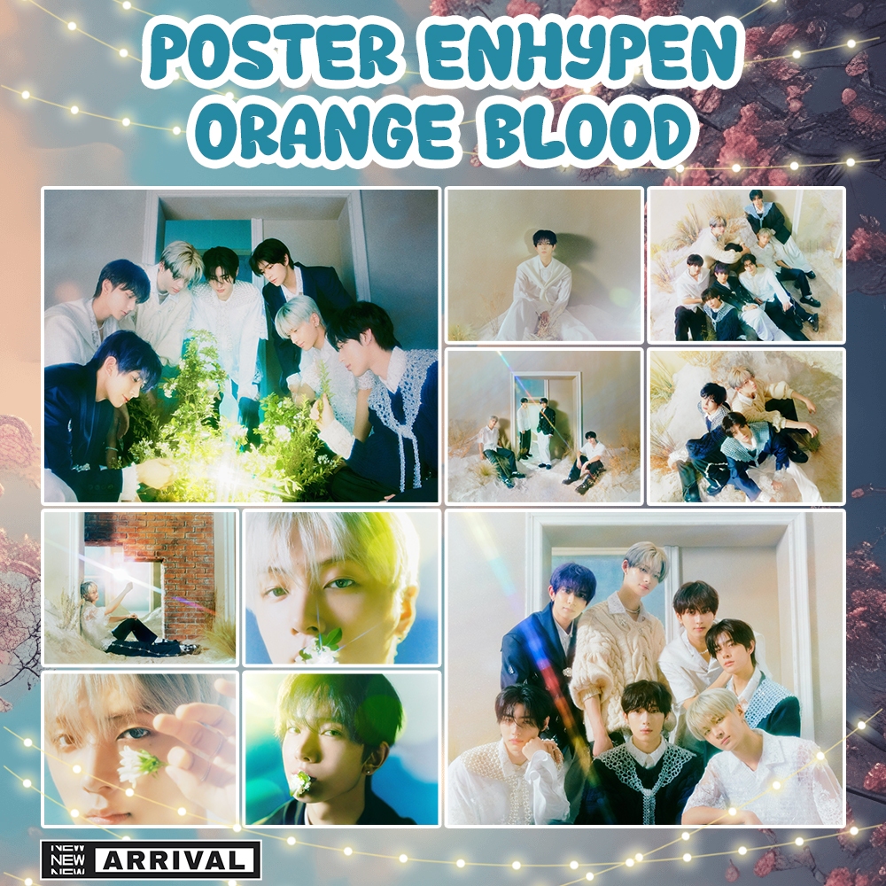 Jual [BEBAS PILIH] Poster ENHYPEN ORANGE BLOOD - Poster Kpop A4 A5 A6 ...