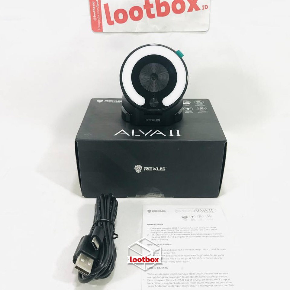 Jual Webcam Full HD fhd 1080p Rexus ALVA II Autofocus Ring Light LED ...
