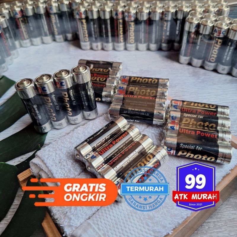 Jual 4 Pcs PHOTO -Batu ABC Photo/Batu Baterai A2/Batu AA/Batu Jam ...
