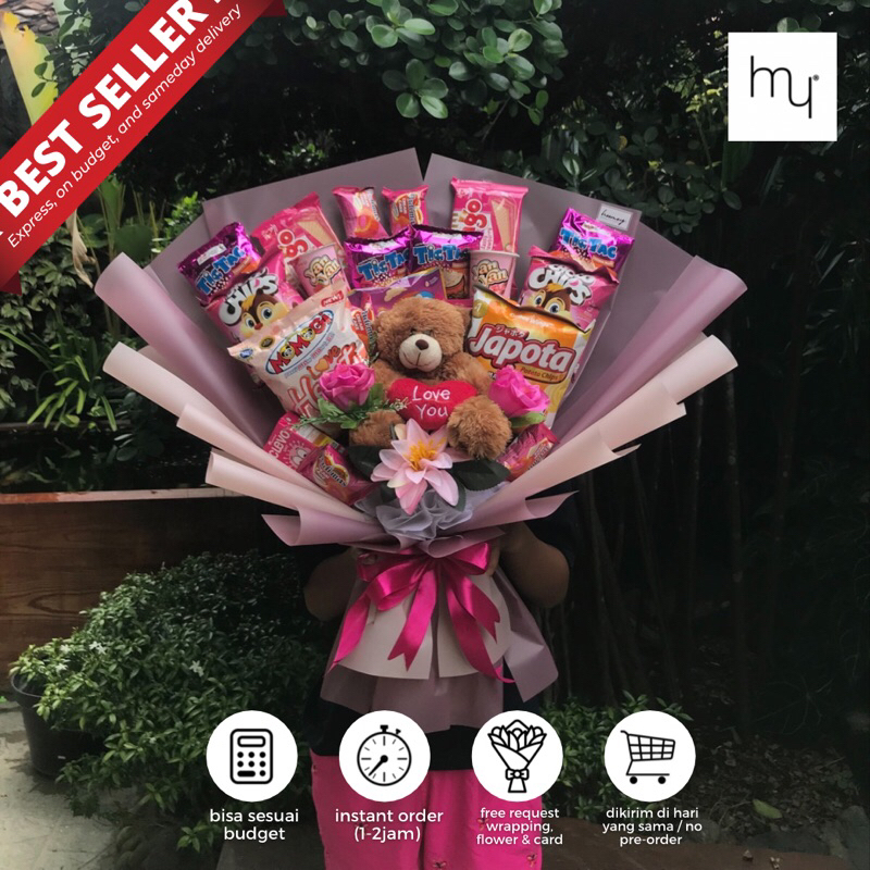 Jual HOOMEY - Premium Snack Bouquet Jumbo | Buket Snack | Hampers ...