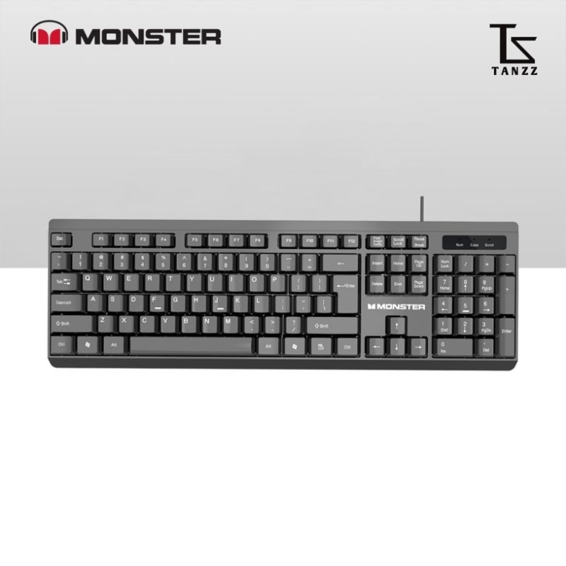 Jual Monster KM1 Office Wired Keyboard Laptop Komputer - Black | Shopee ...