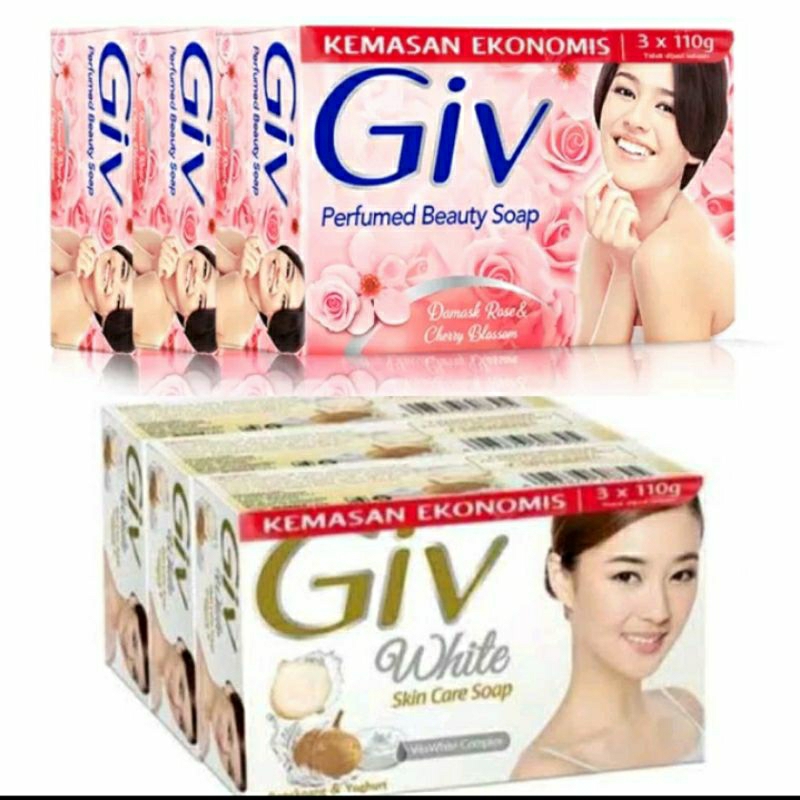 Jual GIV sabun mandi batang kemasan ekonomis isi 3×100gram ] nuvo sabun ...