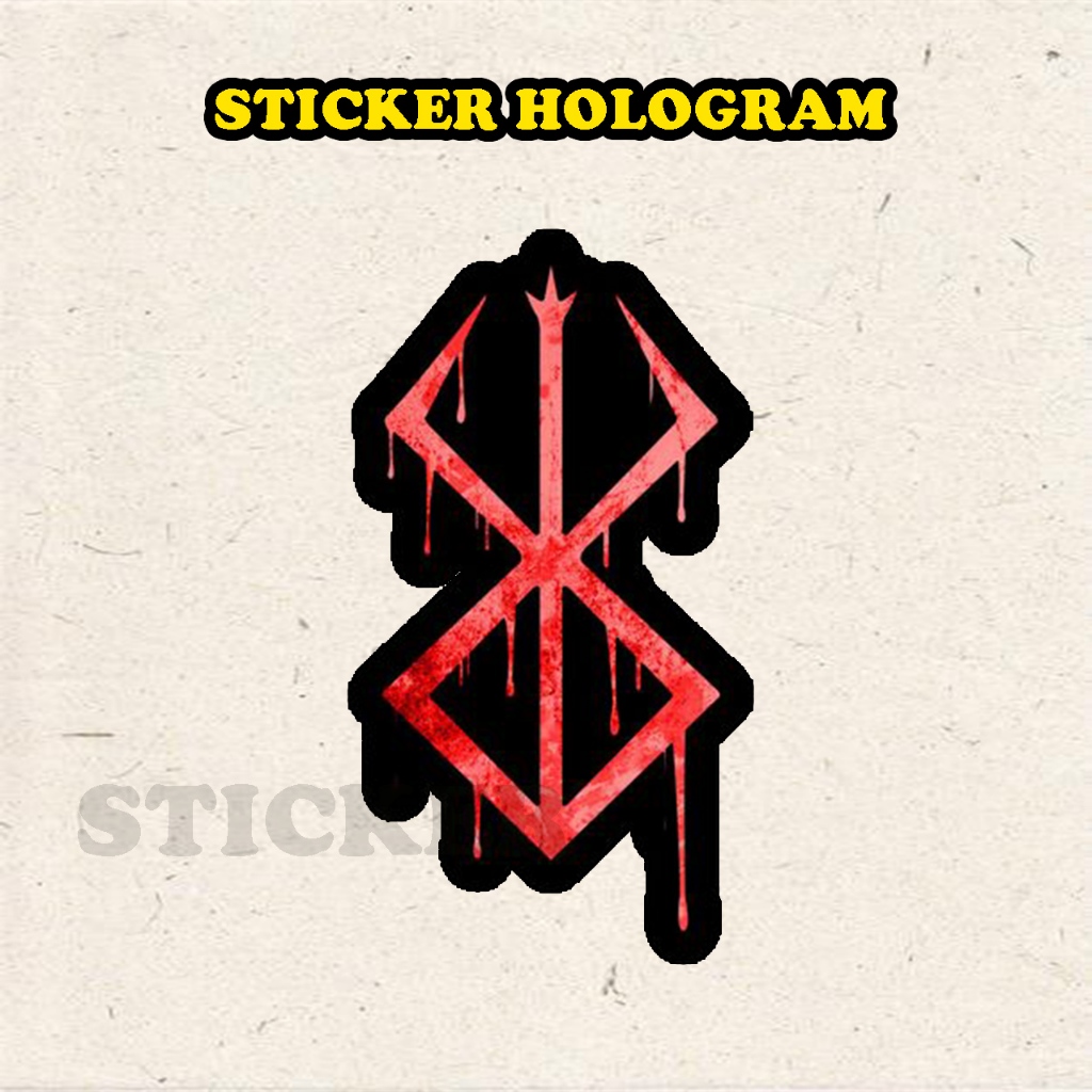 Jual Stiker Hologram Kutukan Berserk anime sticker case hp & laptop ...