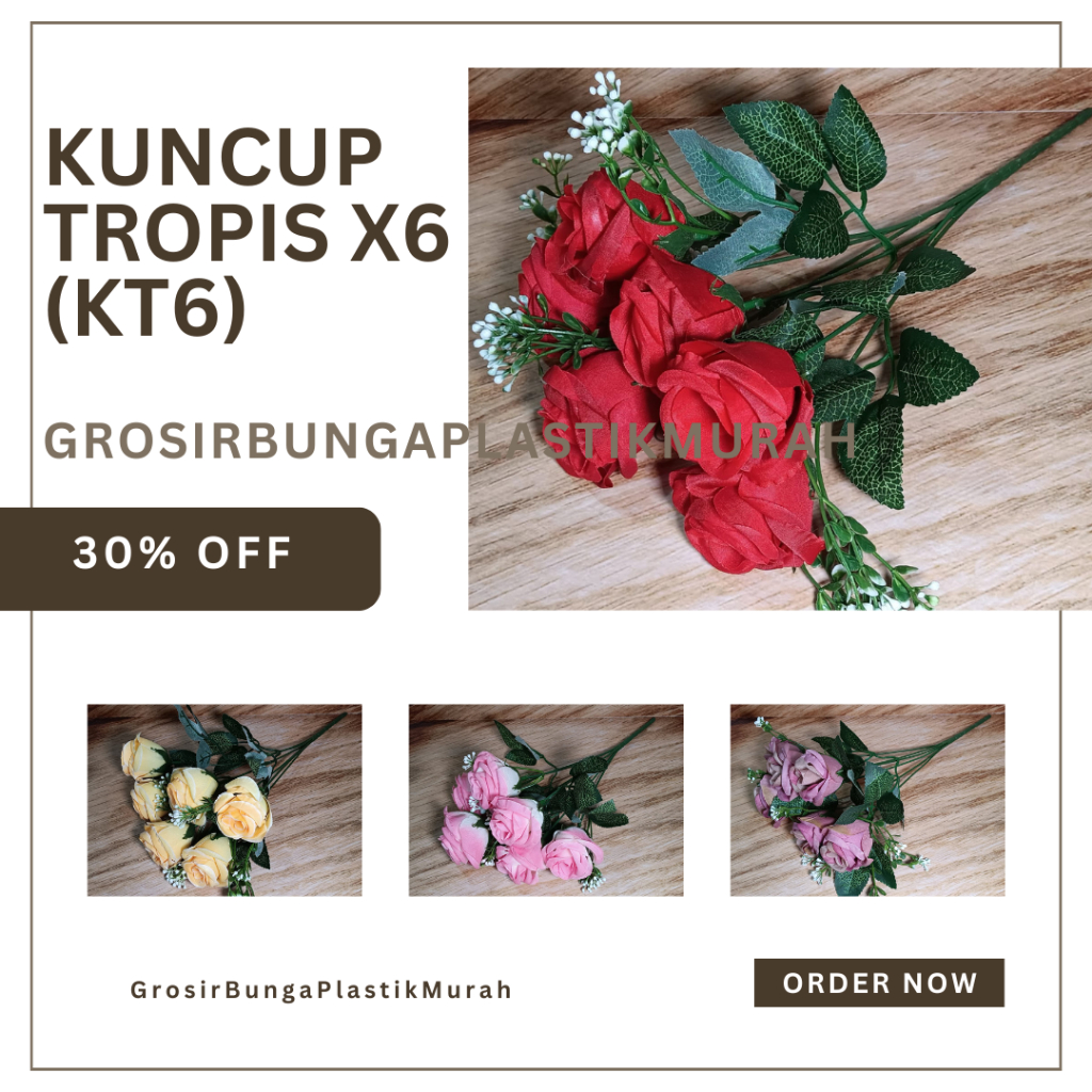 Jual KT6 KUNCUP ROSE TROPIS / MAWAR KUNCUP BUKET CAB. 6 (ECER) | Shopee ...