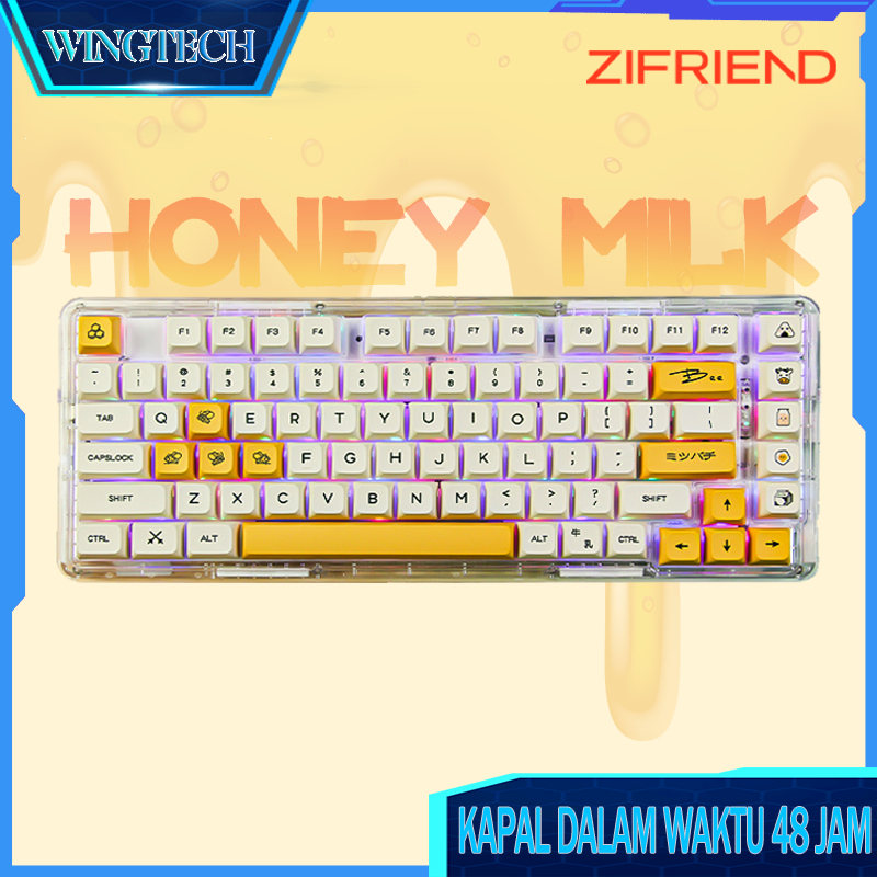 Jual Honey Milk Cartoon Themed Keycap XDA 140 Keys for mechanical ...