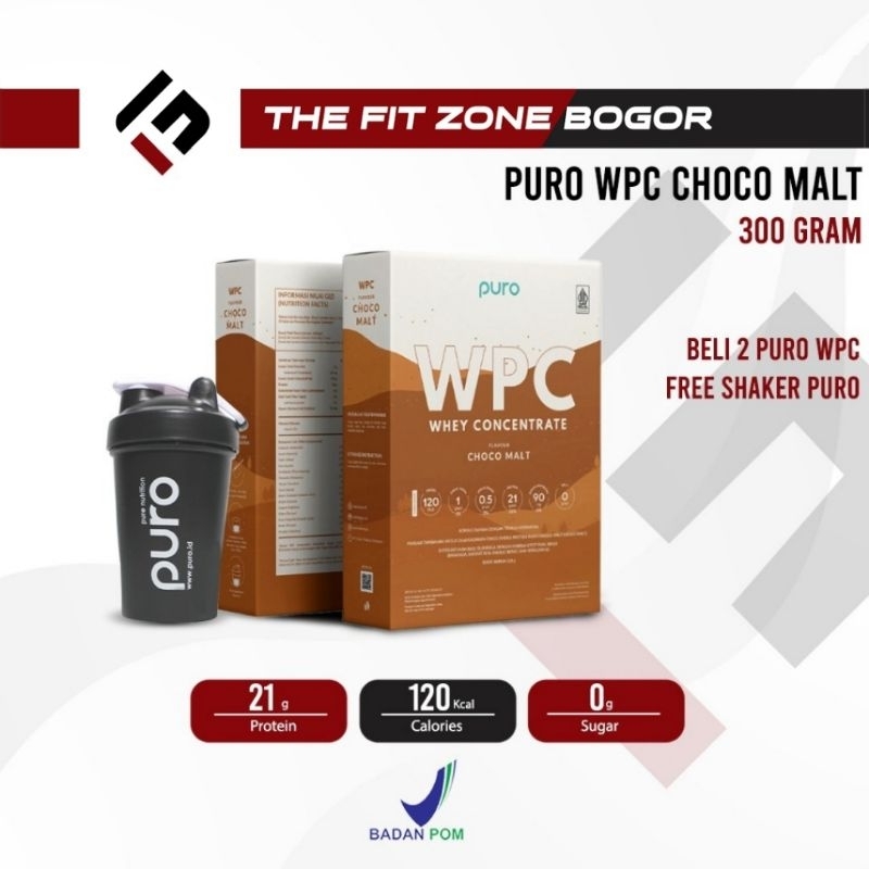 Jual PURO Wpro Whey Protein WPC 300 Gram BPOM Dan Halal | Shopee Indonesia