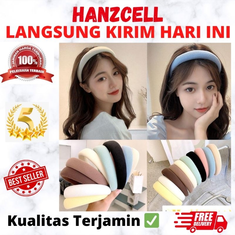 Jual Bando Kain Tebal Wanita Korea Headband Cloud Polos Lebar Empuk ...