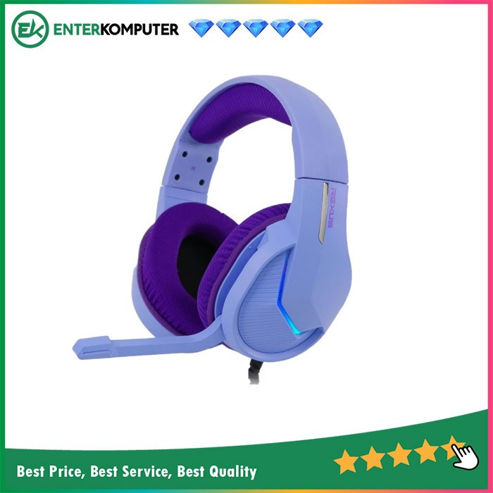 Jual Rexus Vonix F80 RGB Purple Gaming Headset | Shopee Indonesia