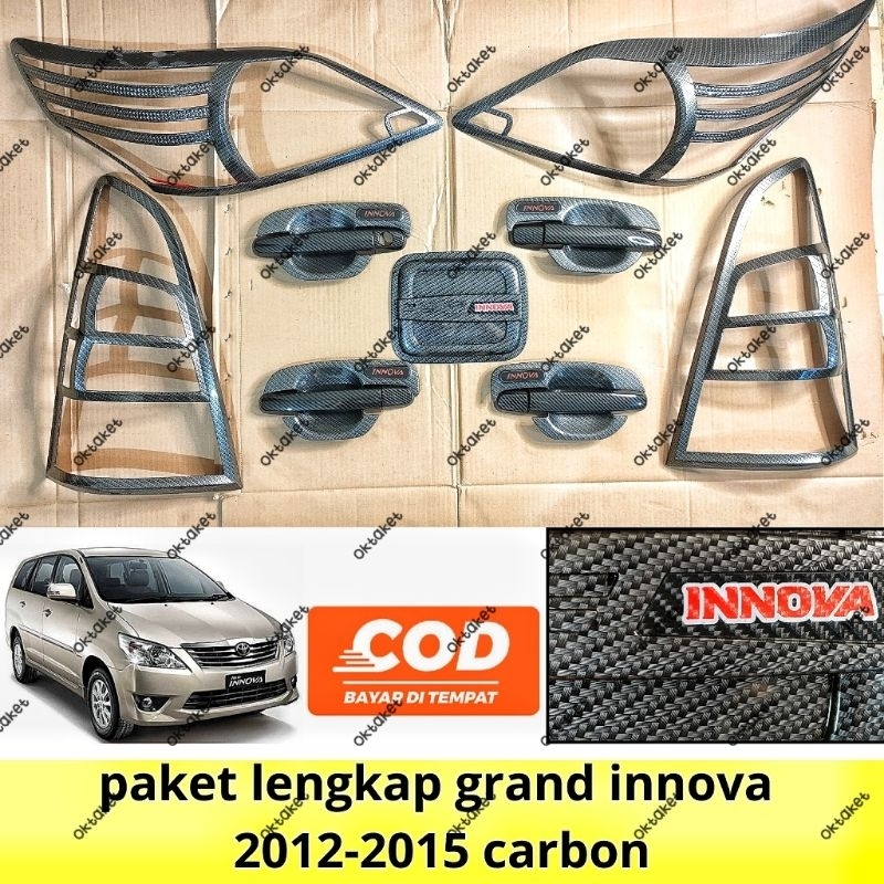 Jual paket lengkap grand innova 2012 2013 2014 2015 Carbon outer handle ...