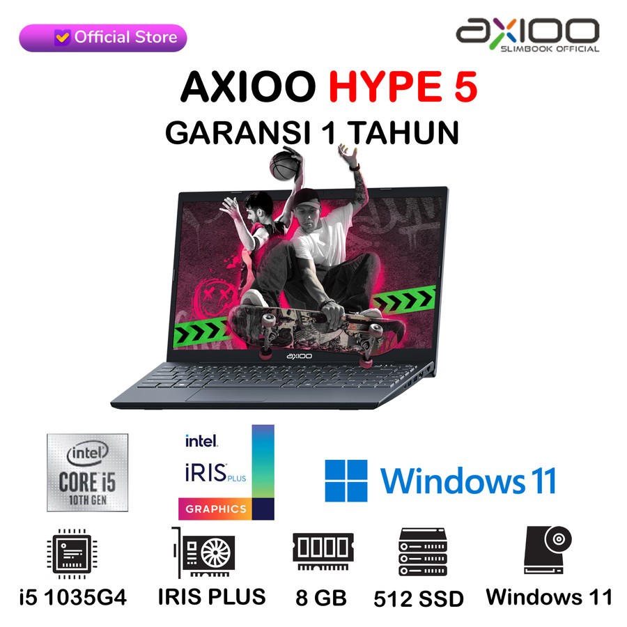 Jual AXIOO MYBOOK HYPE 5 - INTEL I5-1035G1 - 8GB - 512GB - INTEL UHD ...