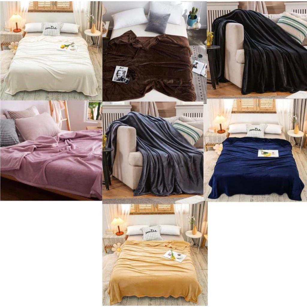 Jual Selimut Polos dan Motif Dewasa Uk 200x130cm Selimut Bulu Bahan ...