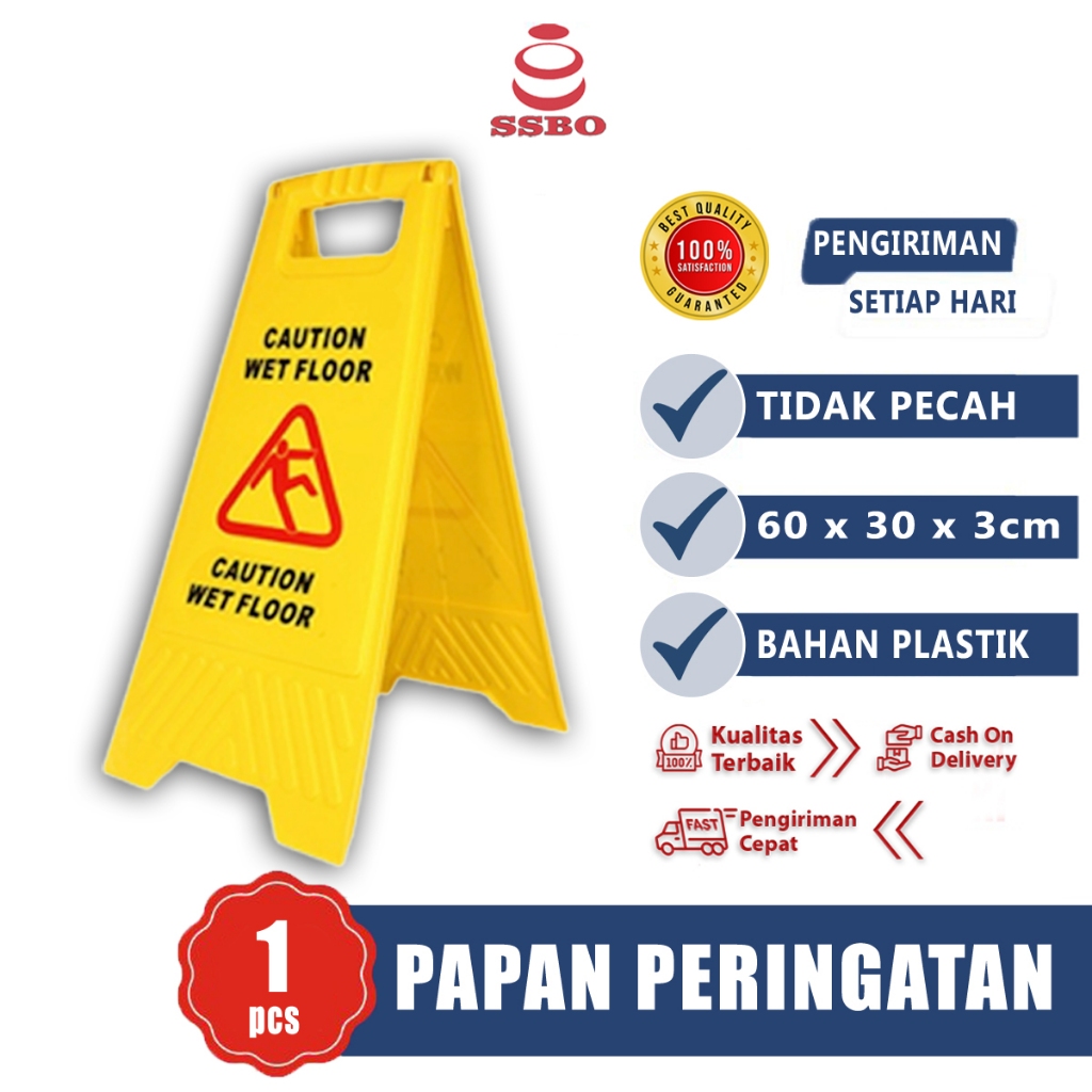 Jual SSBO PAPAN AWAS BASAH PERINGATAN TANDA AWAS BASAH CAUTION WET ...