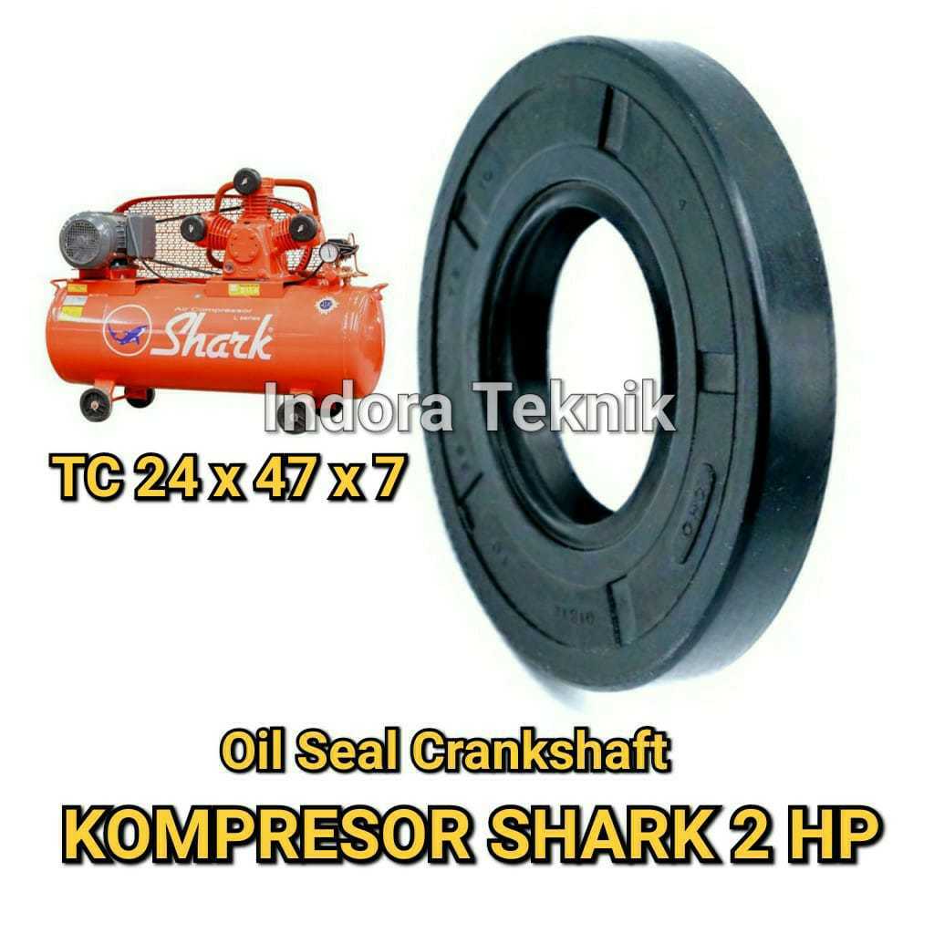 Jual Sil Oli Kruk As Kompresor SHARK 2HP - Oil Seal Crank Shaft 24 x 47 ...