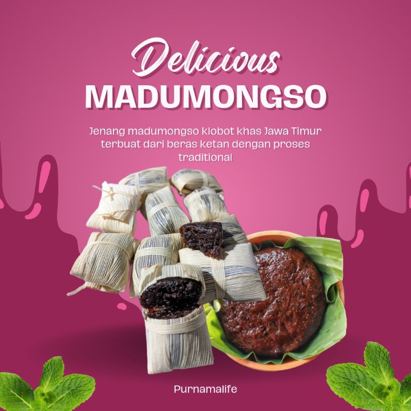Jual Madumongso Khas Pasuruan Jawa Timur kemasan klobot jagung l Dodol Ketan Hitam Madu Mongso ...