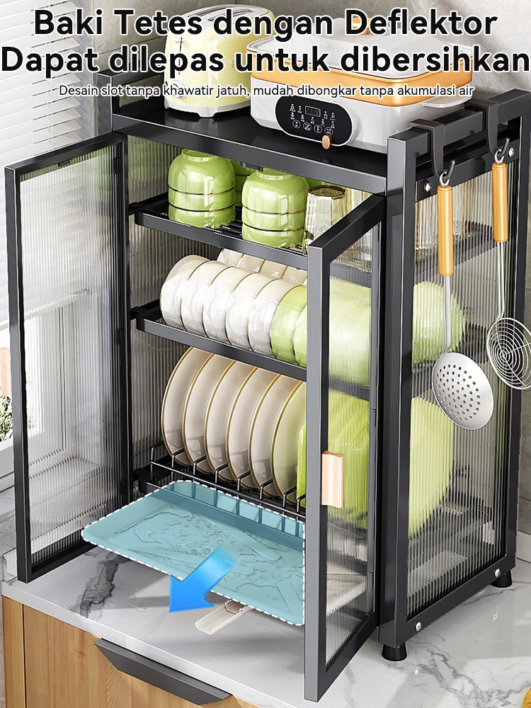 Jual Lemari Dapur Pintu Lemari Piring Rak Peniris Piring Mangkuk Rak ...