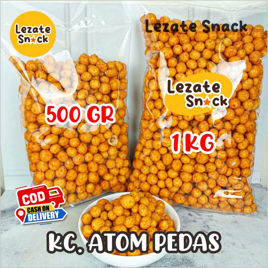 Jual Kacang Atom Kiloan Oven Pedas 1KG Enak Murah Renyah / Kacang Atom ...