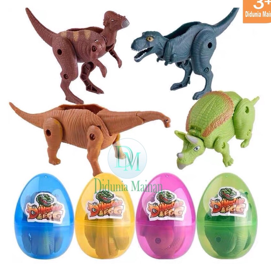 Jual Baru Mainan dinosaurus telur figure dino bongkar pasang surprise ...