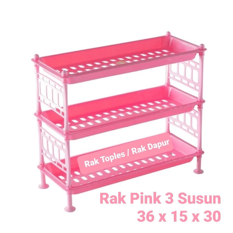 Jual Rak Pink / Rak Bumbu / Rak Toples / Rak toples bumbu pink / Rak 3 ...