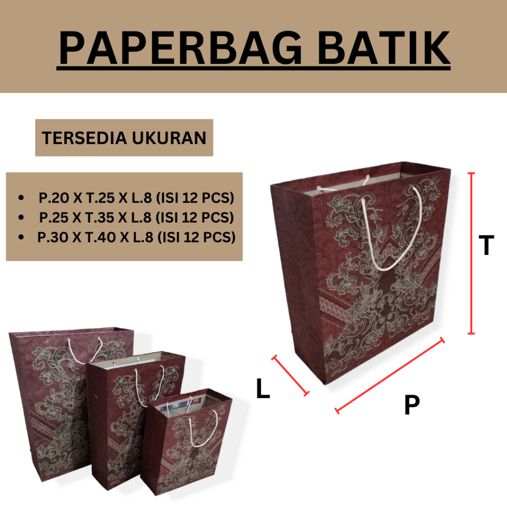Jual Paperbag Polos Coklat uk 14x20 - 15x25 - 20x25 - 25x35 - 30x40 ...