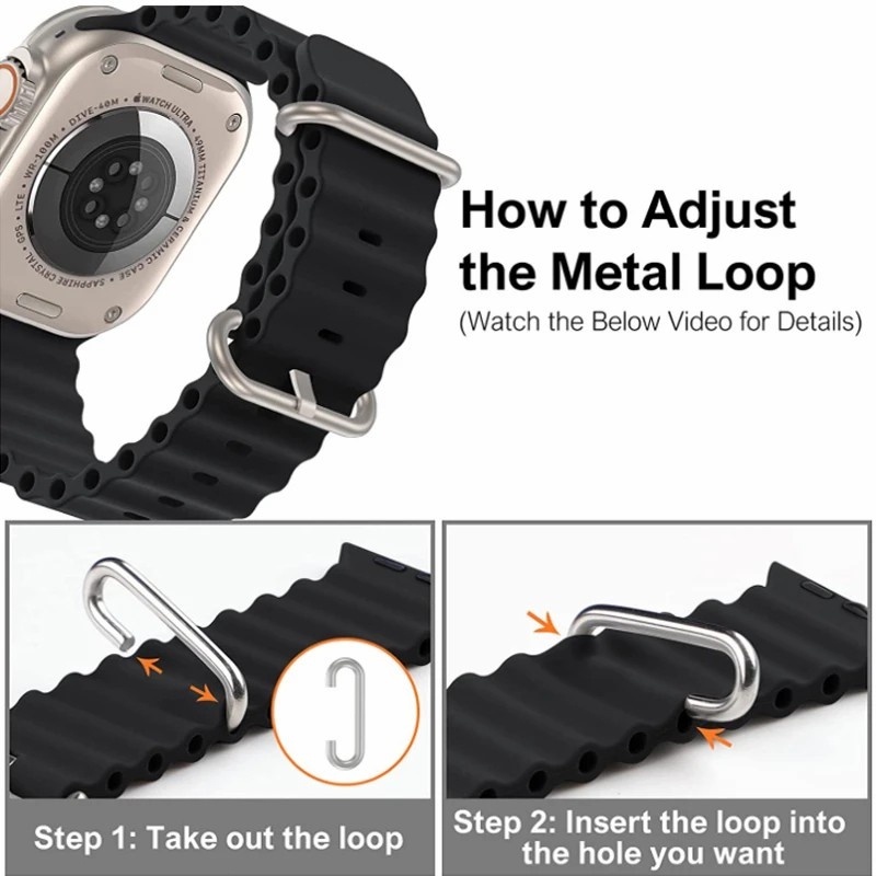 Jual Ocean Strap For Apple Watch Ultra Strap series 9 8 7 6 5 4 3 ...