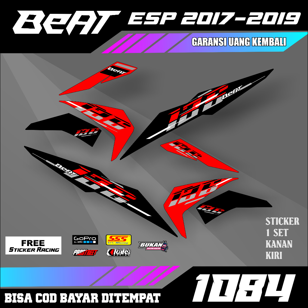 Jual Striping Beat Fi New Esp 2017 2018 2019 Sticker Setiker Beat Motif ...